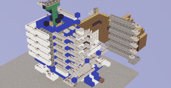 Observer powered tree farm for 1.11+ Minecraft Map