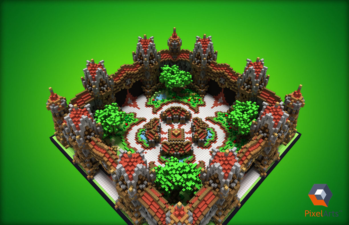 Red HUB 4 portals by TD_Tech Minecraft Map