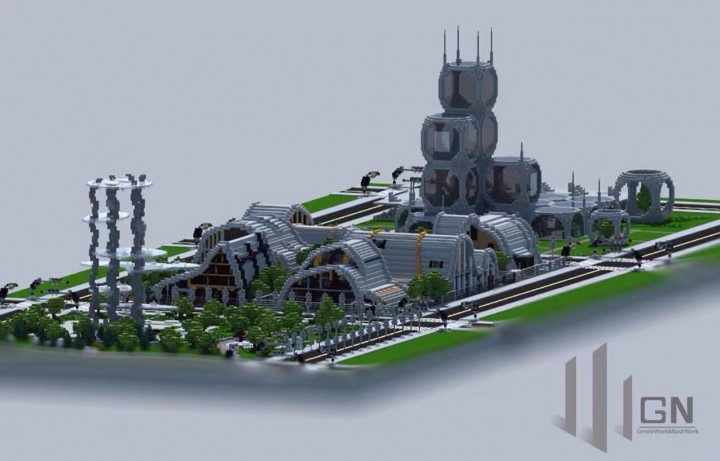 Some Curve Houses Minecraft Map