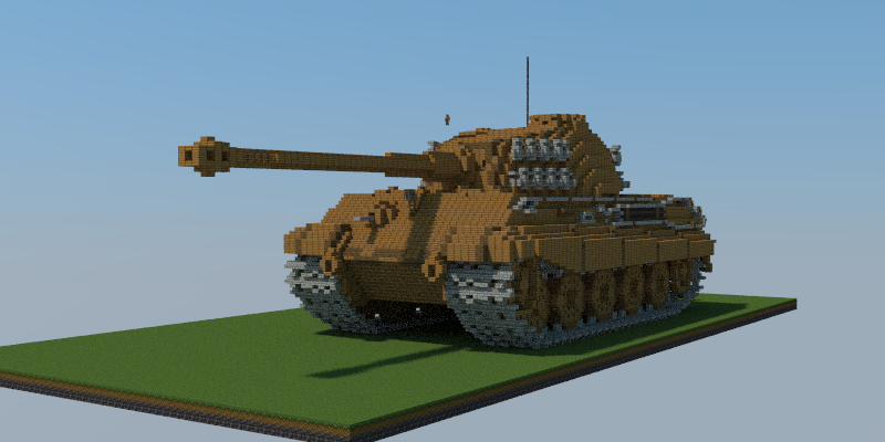 german KING TIGER tank 10/1 scale Minecraft Map