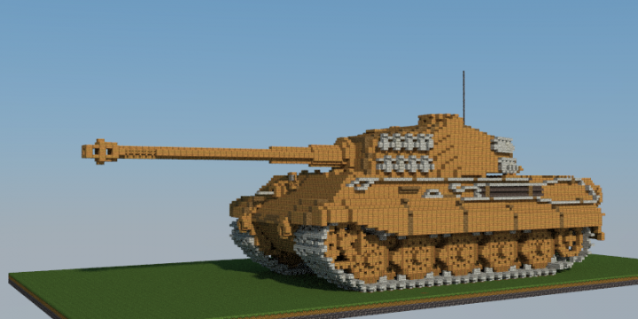 german KING TIGER tank 10/1 scale Minecraft Map