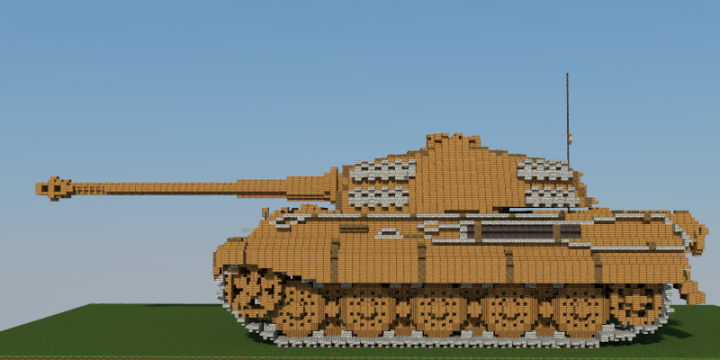 german KING TIGER tank 10/1 scale Minecraft Map