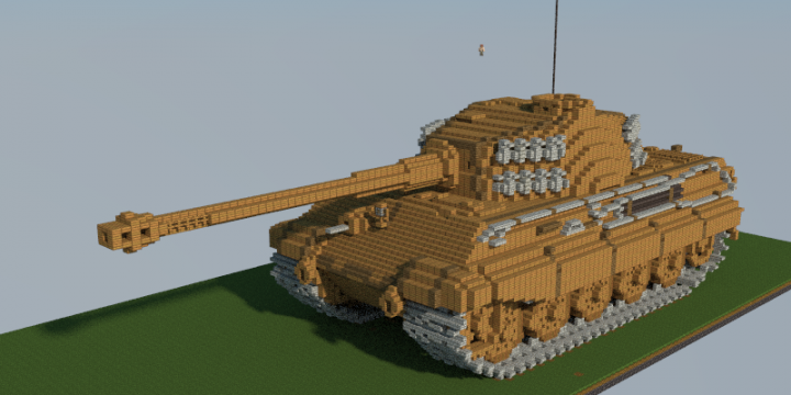 german KING TIGER tank 10/1 scale Minecraft Map