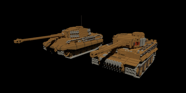 german KING TIGER tank 10/1 scale Minecraft Map
