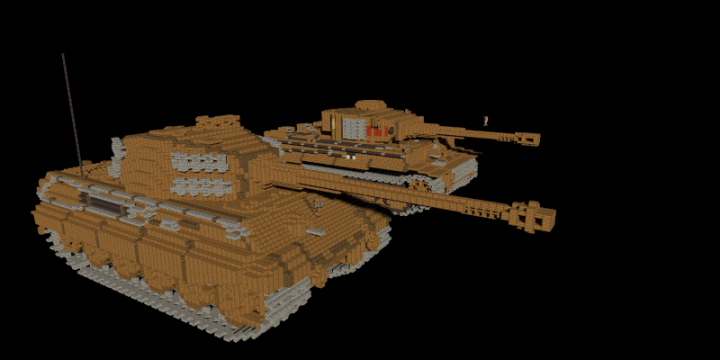 german KING TIGER tank 10/1 scale Minecraft Map