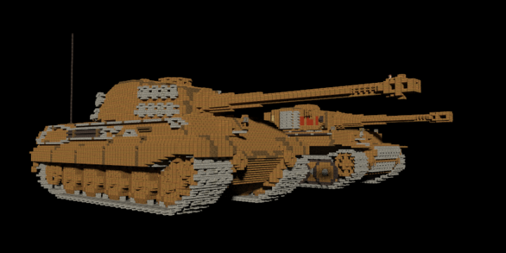 german KING TIGER tank 10/1 scale Minecraft Map