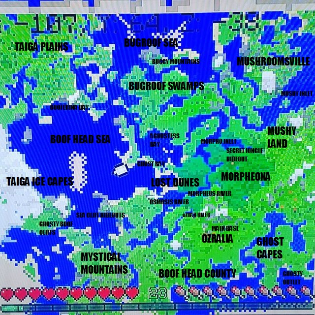 map of Minecraft. Minecraft Map