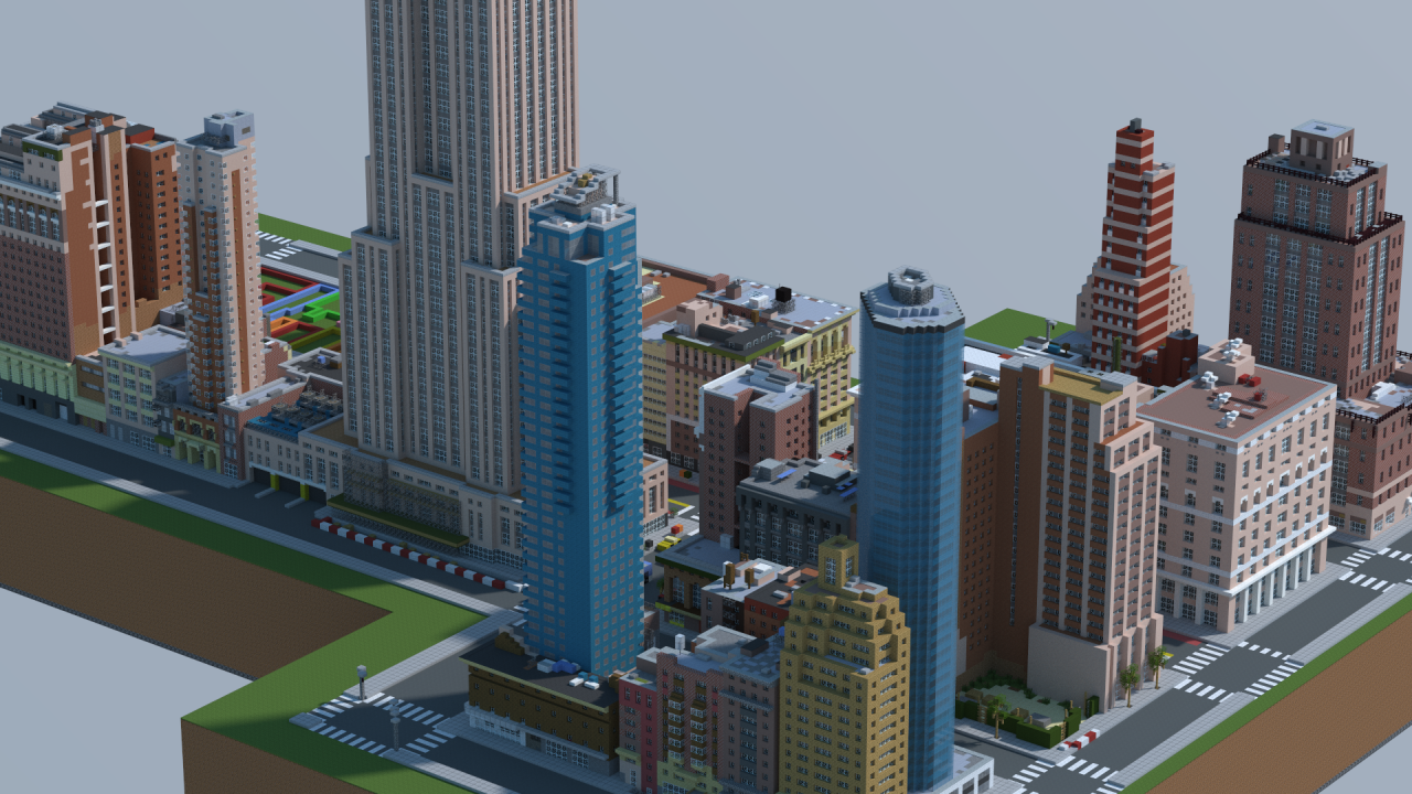 Fifth Avenue NYC (1:2 scale) Minecraft Map