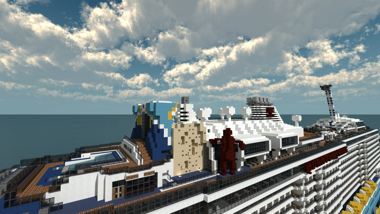 1:1 Quantum of the Seas Cruise Ship With Full Interior Minecraft Map