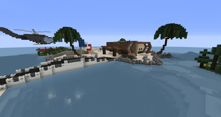 Modern beach house Minecraft Map