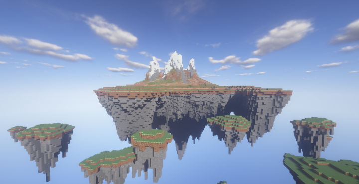 Falcrest, a Floating Kingdom Minecraft Map