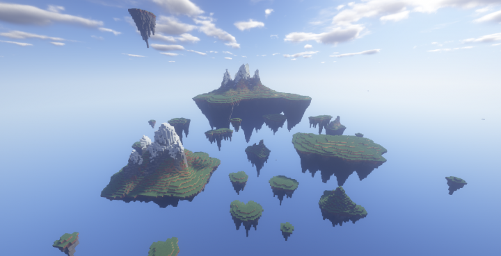 Falcrest, a Floating Kingdom Minecraft Map
