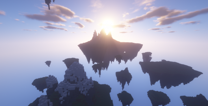 Falcrest, a Floating Kingdom Minecraft Map