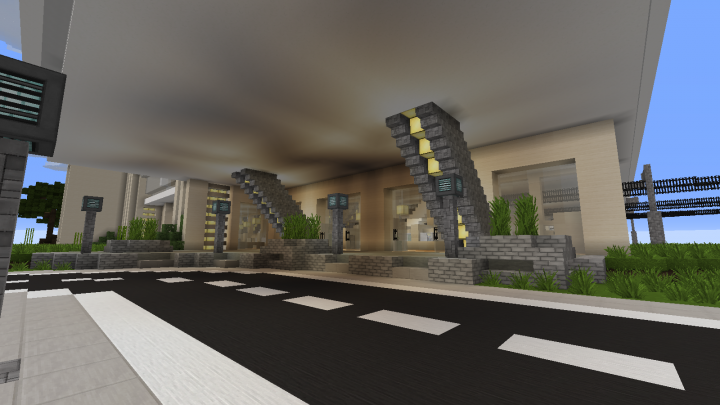 Modern train station Minecraft Map
