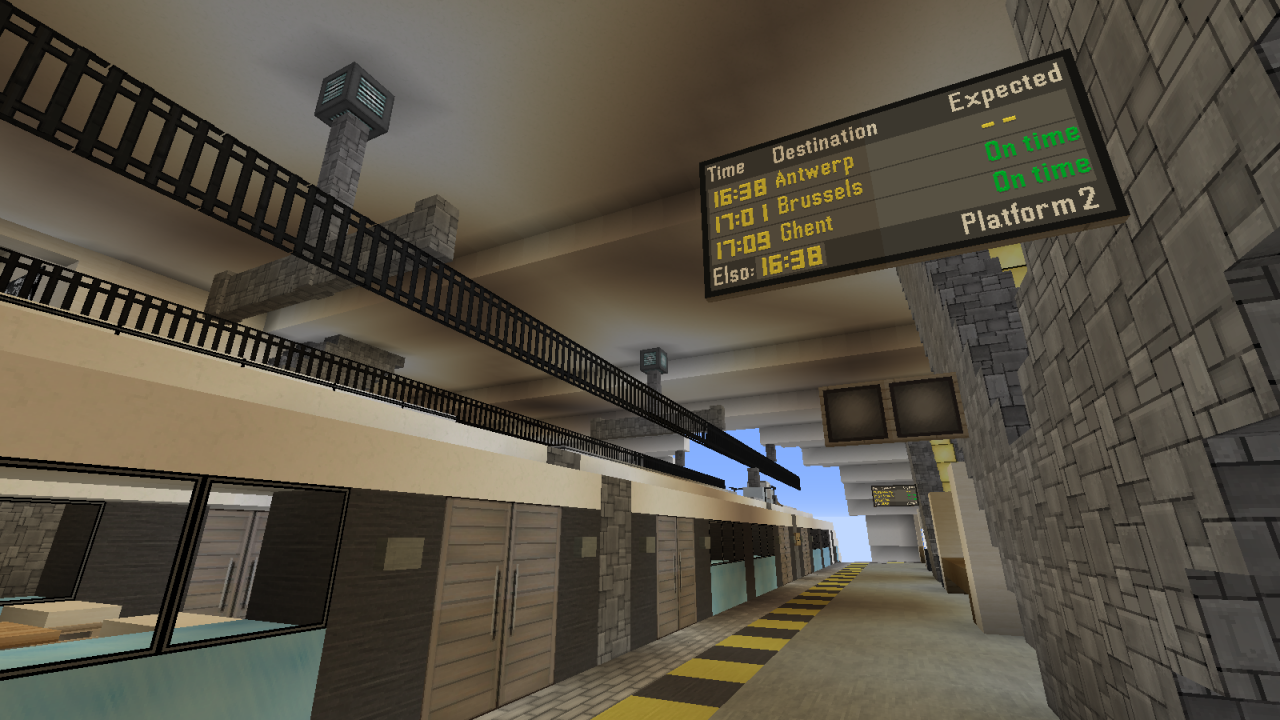 Modern train station Minecraft Map