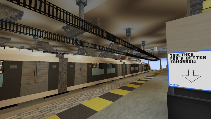Modern train station Minecraft Map
