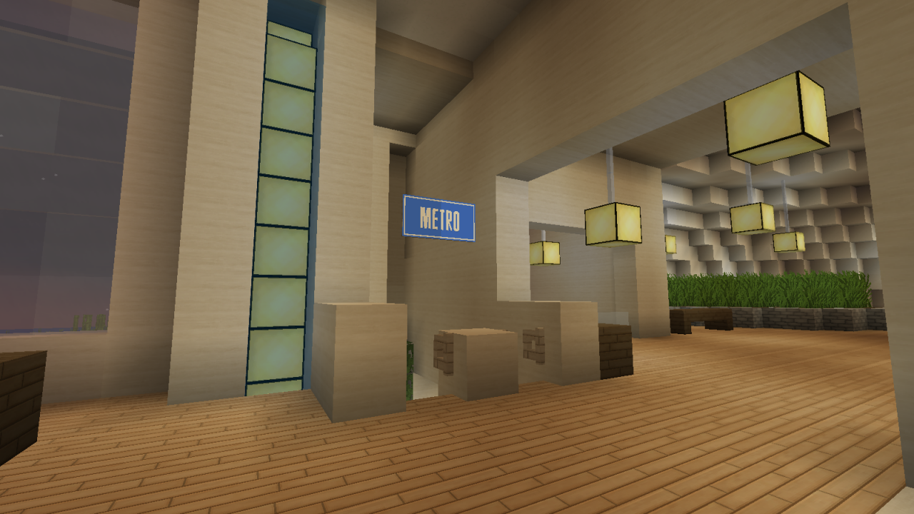 Modern train station Minecraft Map