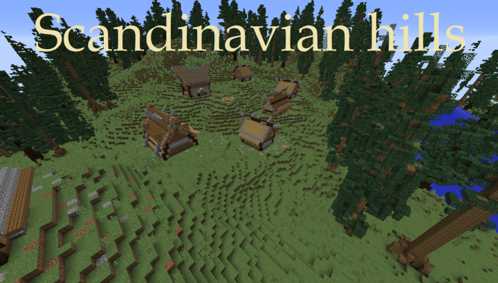 [CINEMATIC]Custom realistic terrain-Scandinavian hills Minecraft Map
