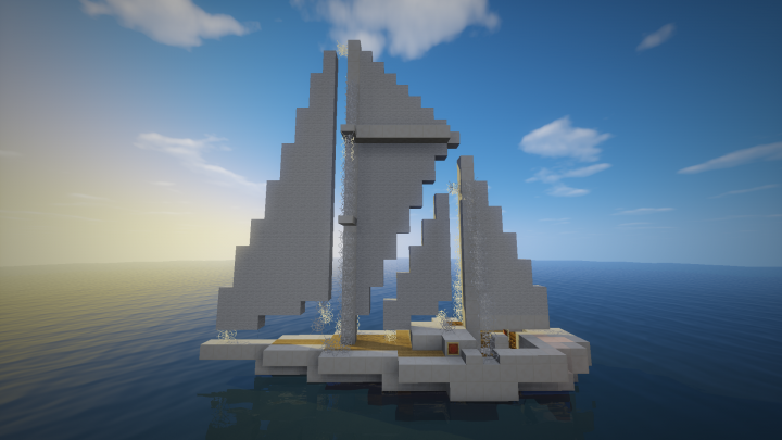 Sailing Yacht with Wishbone Rig Minecraft Map