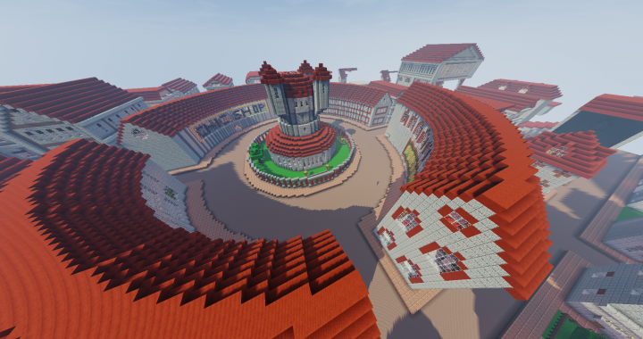 Red-White Plaza Minecraft Map