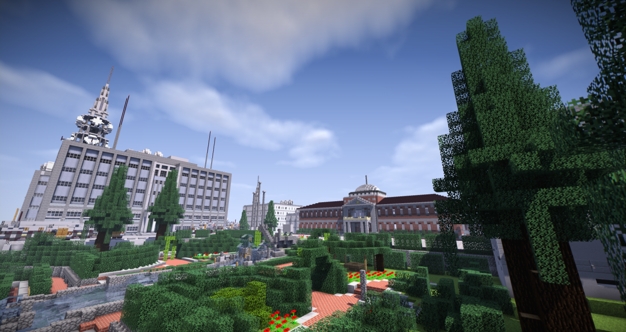 Fictitious naval base and shipyard Minecraft Map