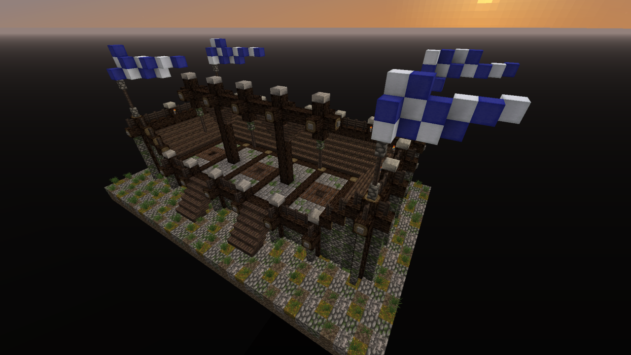 Triple gallows with a grandstand Minecraft Map