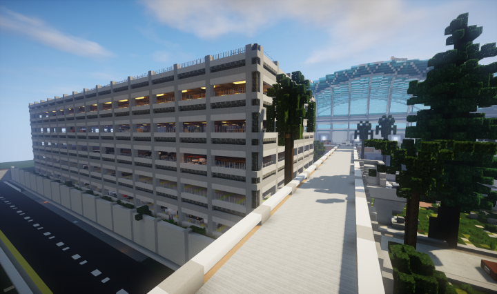 Realistic Parking 650 places Minecraft Map