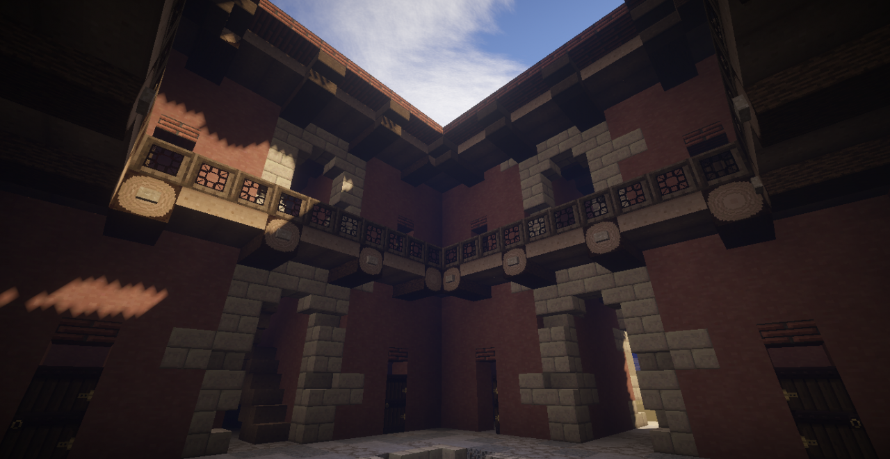 Roman insula by the lake (with underground market) Minecraft Map