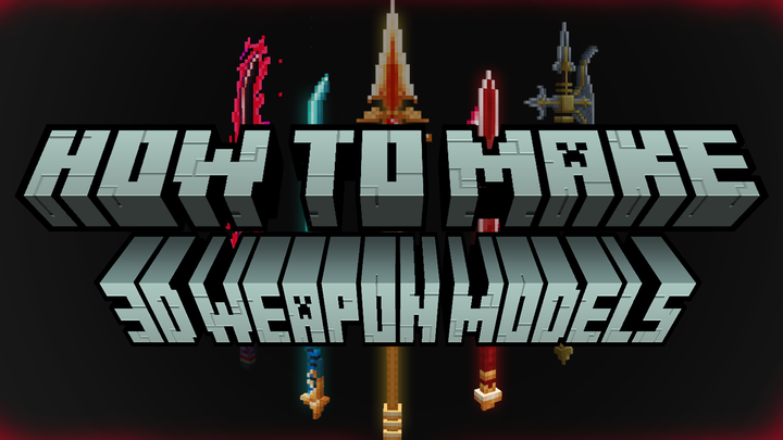 How to make 3D weapons for minecraft.