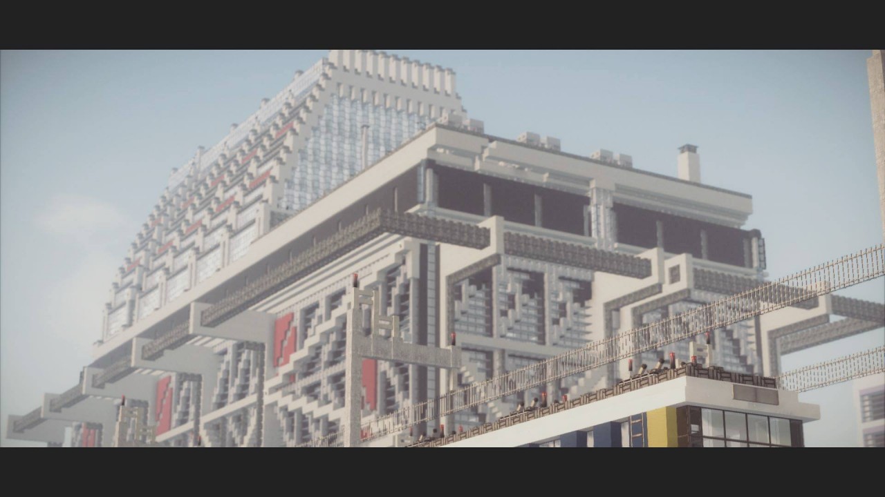 [REALISTIC] Custom Modern City Center Office Building Minecraft Map