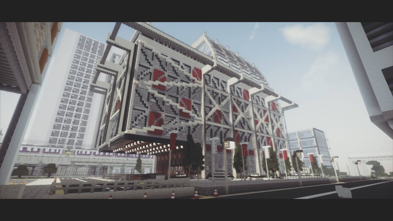 [REALISTIC] Custom Modern City Center Office Building Minecraft Map