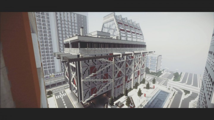 [REALISTIC] Custom Modern City Center Office Building Minecraft Map