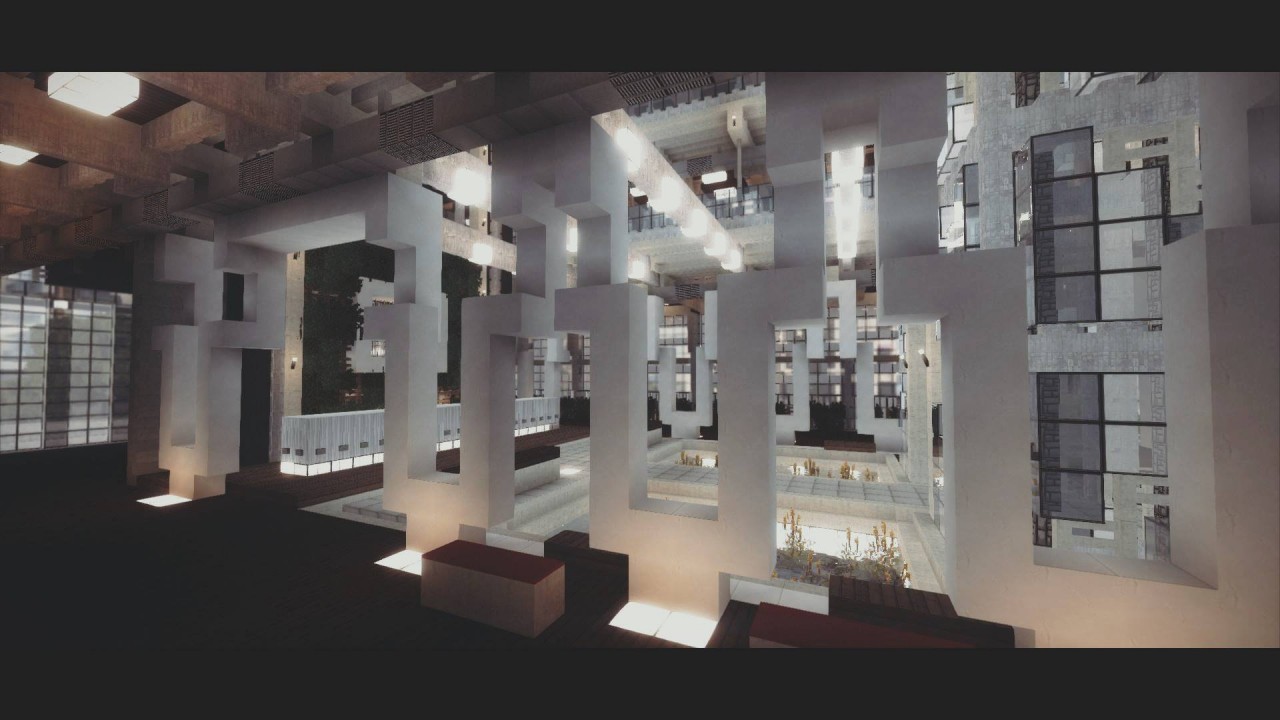 [REALISTIC] Custom Modern City Center Office Building Minecraft Map