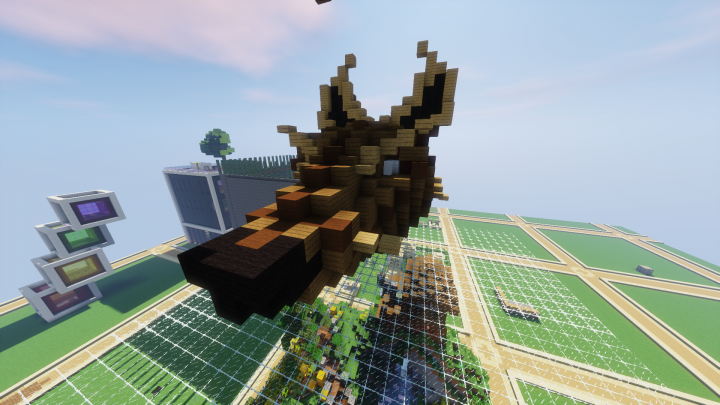 Brown Wolf Head Minecraft Map