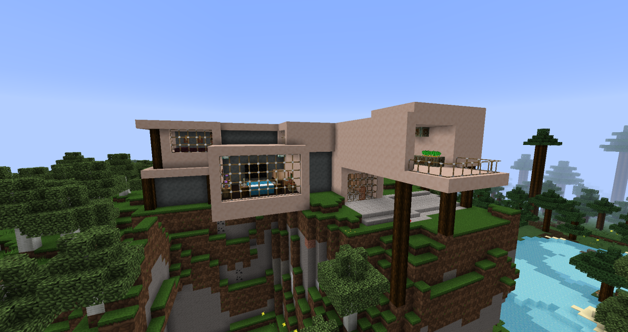 House on a Cliff Minecraft Map