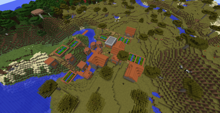 Savanna Village & Huge Ravine Minecraft Map