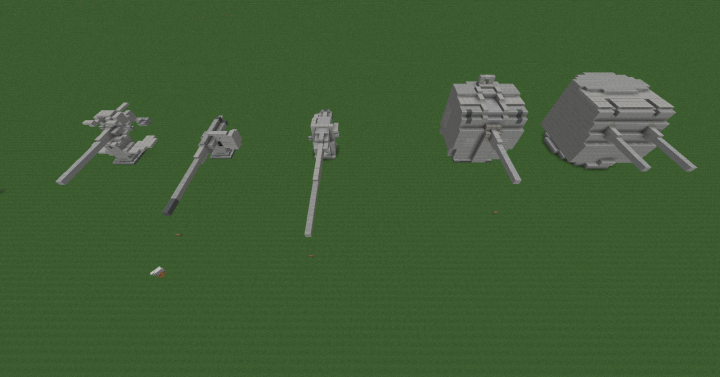 Fenisse's 4:1 WW1-WW2 Naval Artillery Collection Minecraft Project