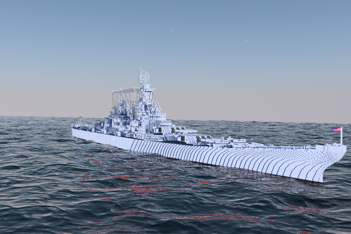 3:1 scale BB-73 Montassouri (Montana+Missouri1944+Missouri1991 ...