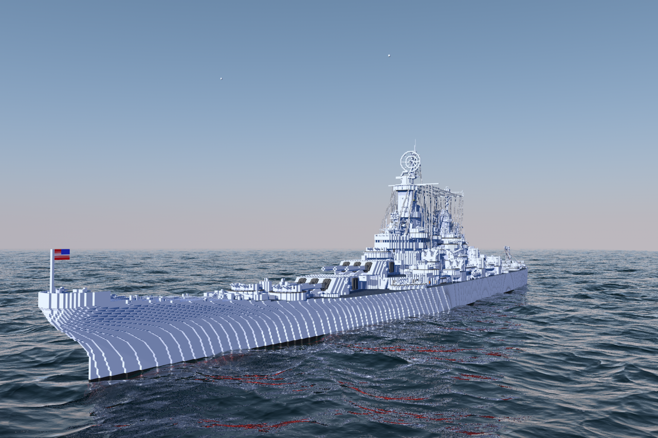 3:1 scale BB-73 Montassouri (Montana+Missouri1944+Missouri1991 ...