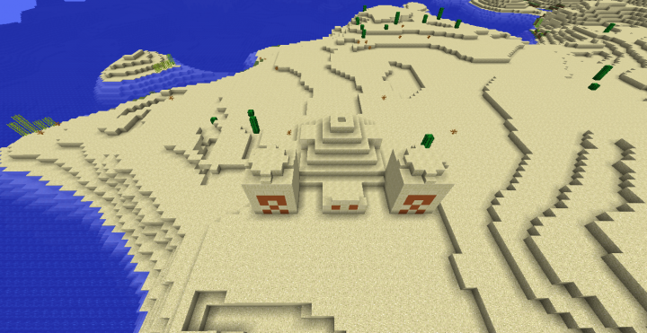 Desert Temple and Village Minecraft Map
