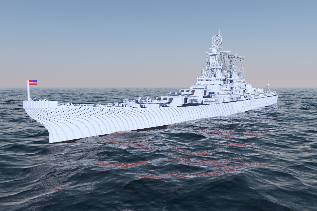 3:1 scale BB-73 Montassouri (Montana+Missouri1944+Missouri1991 ...