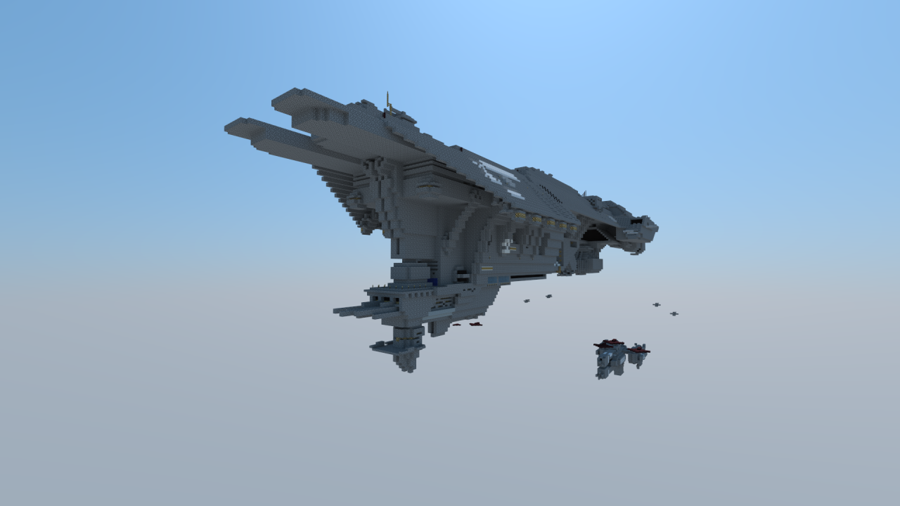 UNSC Spirit of Fire 1:10 scale Minecraft Map