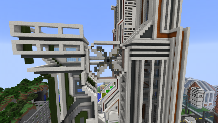 SoonCraft SciFi City - Sti9nsky One-man-megabuild Minecraft Map