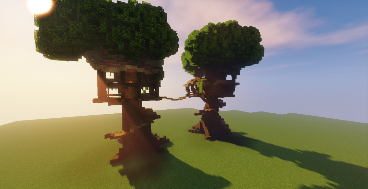 Custom Tree Treehouse! Minecraft Map