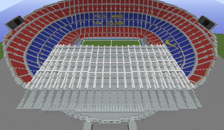 Barcelona Stadium Camp nou Minecraft Map
