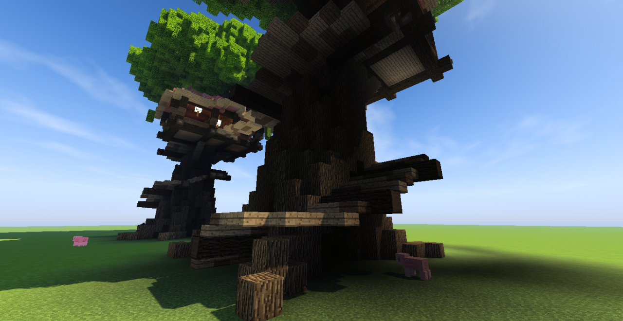 Custom Tree Treehouse! Minecraft Map