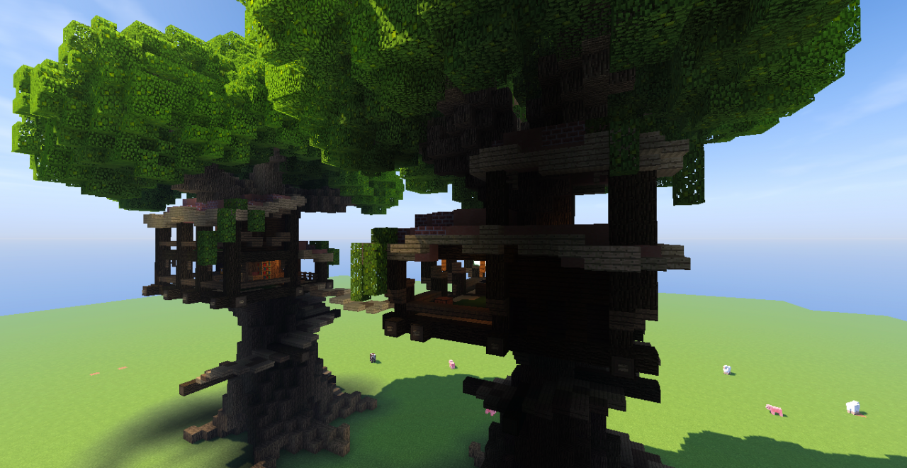 Custom Tree Treehouse! Minecraft Map