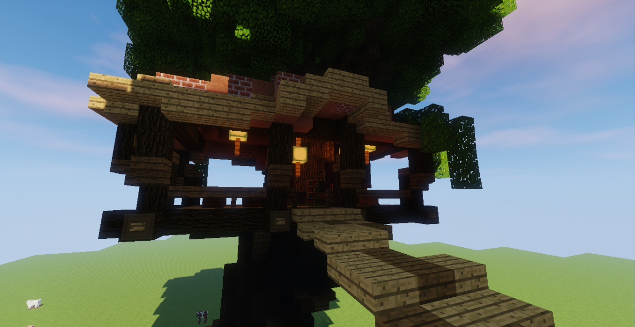 Custom Tree Treehouse! Minecraft Map