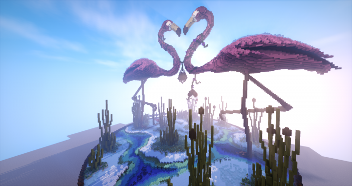 Valentine's Day Flamingo's Minecraft Map