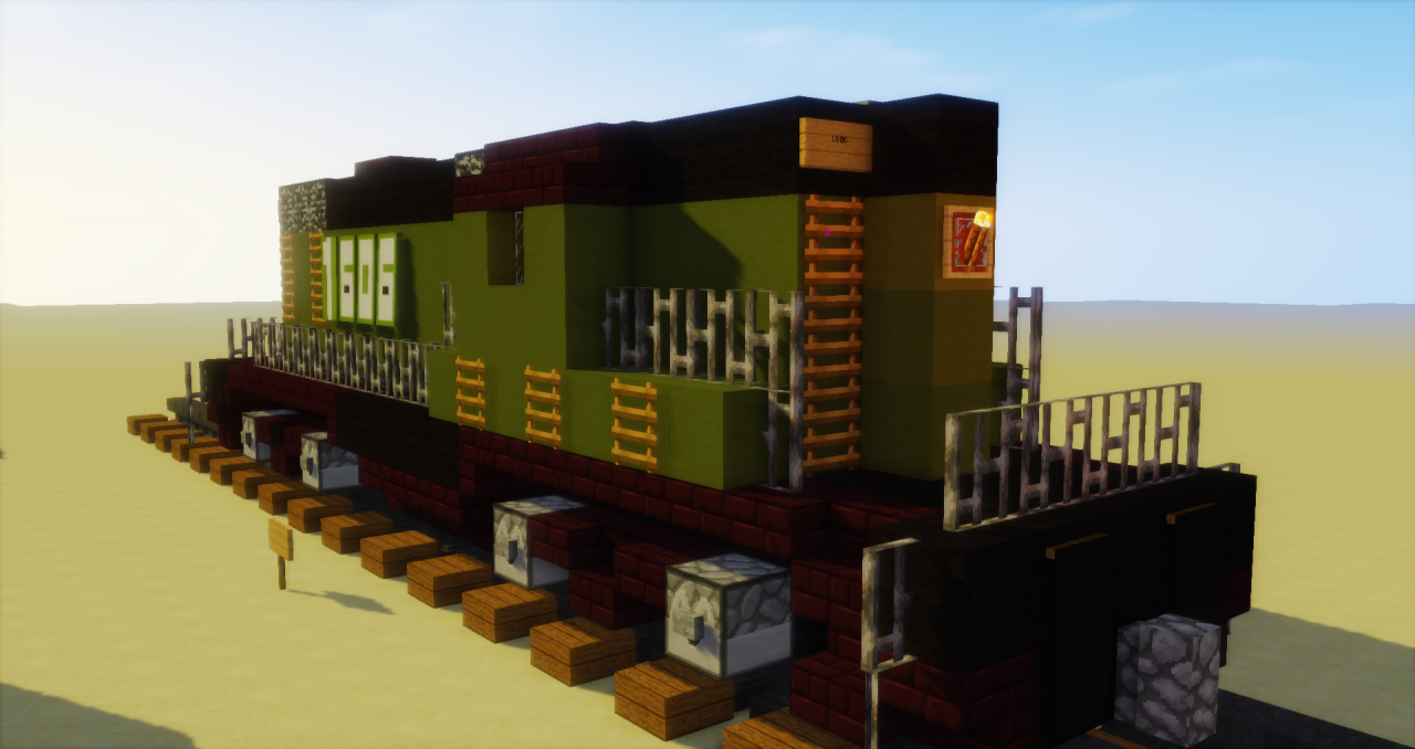 Burlington Northern EMD GP7 Diesel-Electric Locomotive Minecraft Map